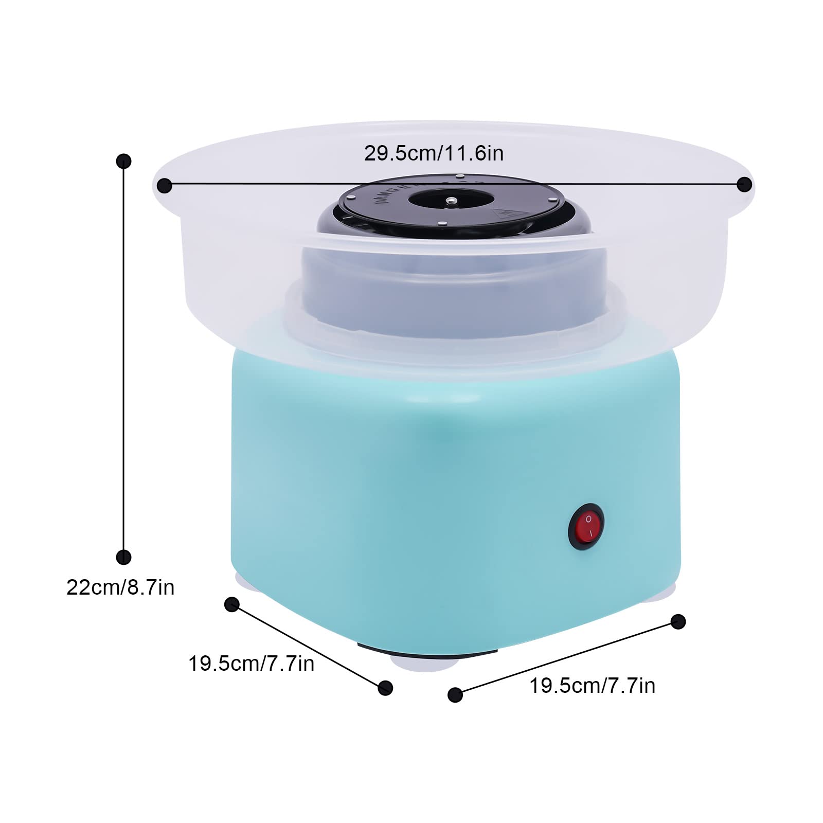 SNKOURIN Cotton Candy Machine, Electric Cotton Candy Maker with Sugar Scoop and Candy Sticks, Nostalgia Cotton Candy Machine for Kids Birthday Family Party Gift