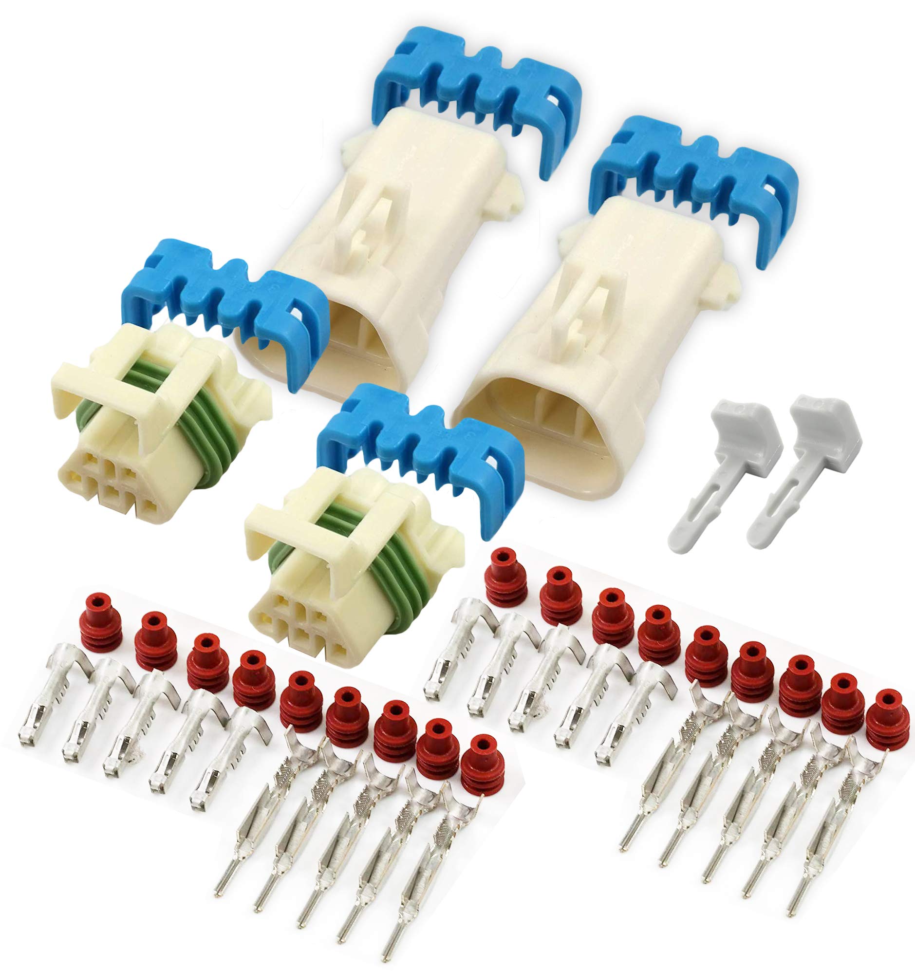 (2 Set) 5-Pin Seal Metri-Pack Assembly Connector Repair for Pontiac G6 (Left & Right) Headlights Connector Kit