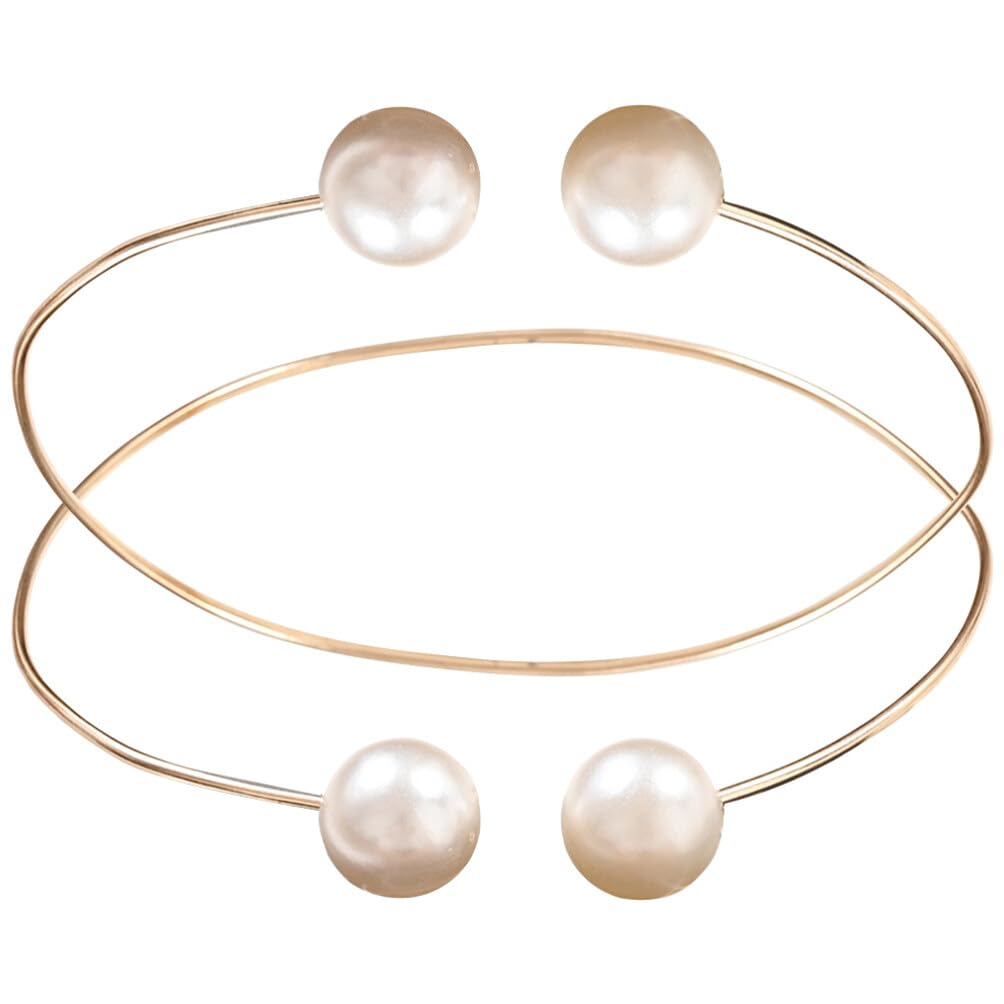 BESPORTBLE 2pcs Decorative Alloy Curtain Tiebacks Pearl Design Strong Sturdy for Living Room Decorations