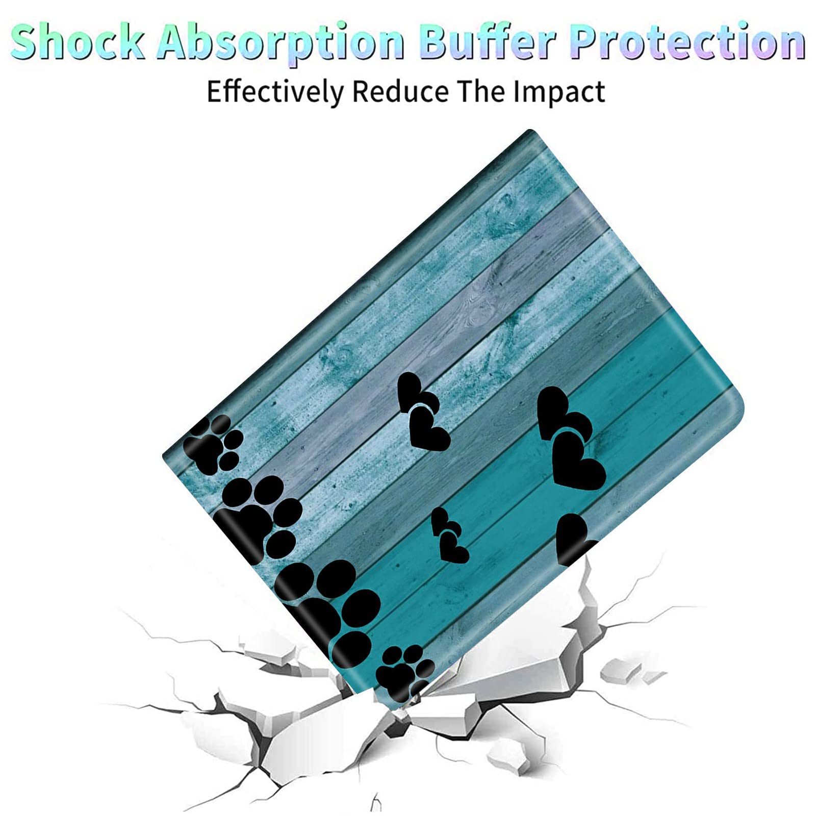Rossy Case for Samsung Galaxy Tab A8 Case 10.5 inch 2022 Slim Lightweight PU Leather Adjustable Smart Stand Cover with Auto Wake/Sleep for Samsung Tab A8 2022 (SM-X200/X205/X207),Black Dog Paw on Wood