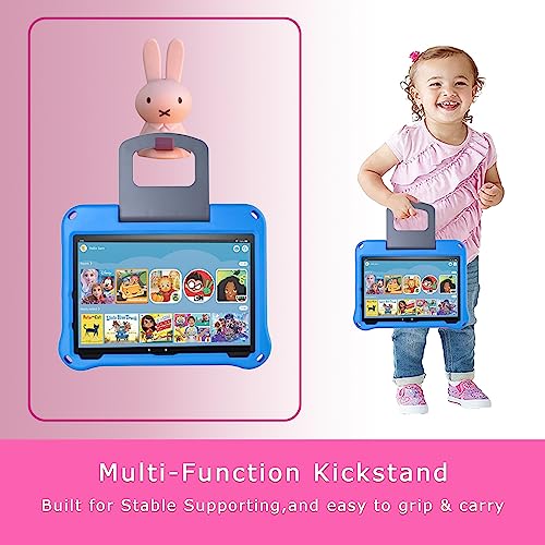 2023 New 10in Tablet Case for Kids(2021/2023 Release 11/13th Generation),OQDDQO ipad Light Weight Anti Slip Shockproof Kids Friendly Case for 10 inch Table (Blue)