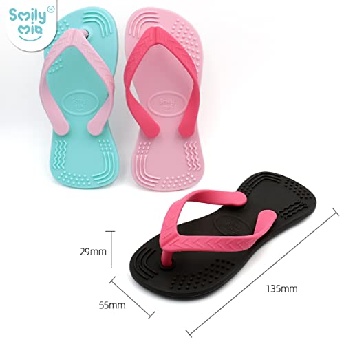 Smily Mia Flip-Flop Teething Toys, Silicone Teether for 3M+, Chewing Toys for Babies Teething Pain Relief, Silicone Baby Shoes, Right Foot Pink
