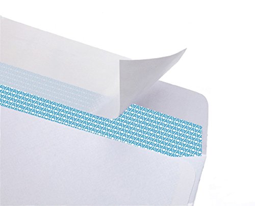 500 #9 Security Self-Seal Envelopes, Premium Security Tint Pattern, Ultra Strong Quick-Seal Closure - No Window, EnveGuard, Size 3-7/8 x 8-7/8 Inches - White - 24 LB - 500 Count (30138)