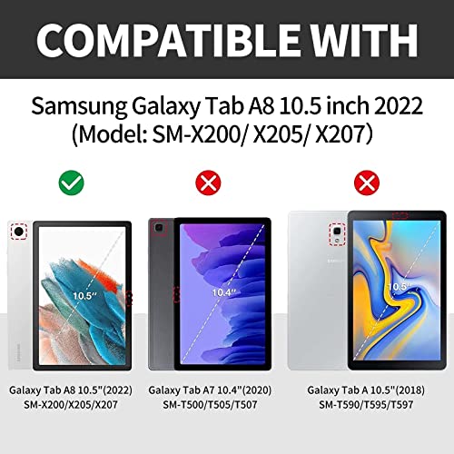 Rossy Case for Samsung Galaxy Tab A8 Case 10.5 inch 2022 Slim Lightweight PU Leather Adjustable Smart Stand Cover with Auto Wake/Sleep for Samsung Tab A8 2022 (SM-X200/X205/X207),Marijuana Leaf Weed