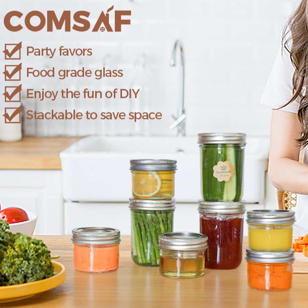 6Pcs Jars with Lids Portable Travel Size Containers for Household Storage Crafts and Cosmetics