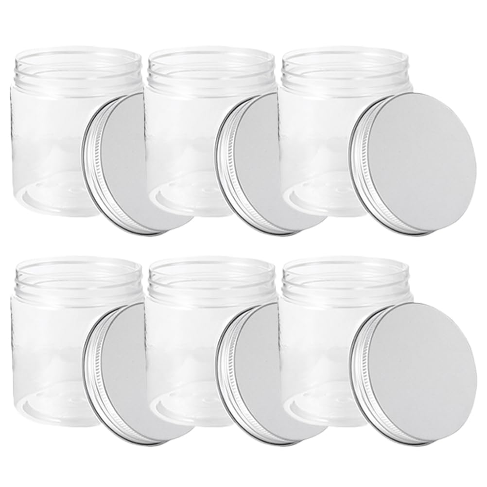 6Pcs Jars with Lids Portable Travel Size Containers for Household Storage Crafts and Cosmetics