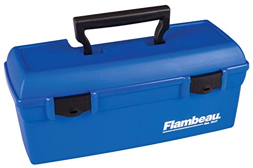Logix 12535 Stackable Craft Storage Box with Handle, Locking Art Supply and Flambeau Outdoors 6009TD Lil' Brute Fishing Tackle and Gear Box with Lift-Out Tray