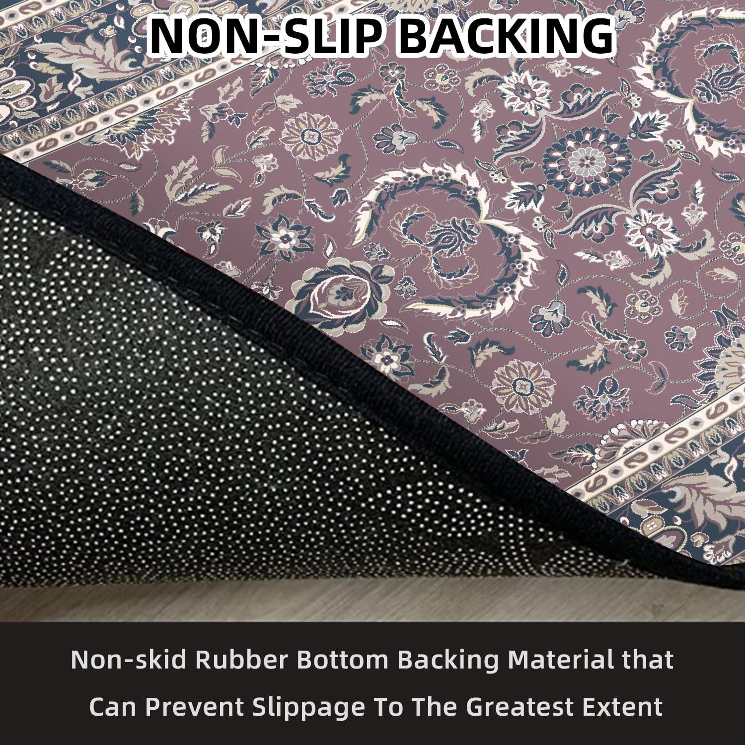 Jinaply Kitchen Rugs Sets 3 Piece with Runner Non Slip,Kitchen Rugs and Mats,Red Bohemian Kitchen Runner Rug Set for Non Skid Washable for Hallway Kitchen Laundry Room Bathroom