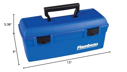 Logix 12535 Stackable Craft Storage Box with Handle, Locking Art Supply and Flambeau Outdoors 6009TD Lil' Brute Fishing Tackle and Gear Box with Lift-Out Tray