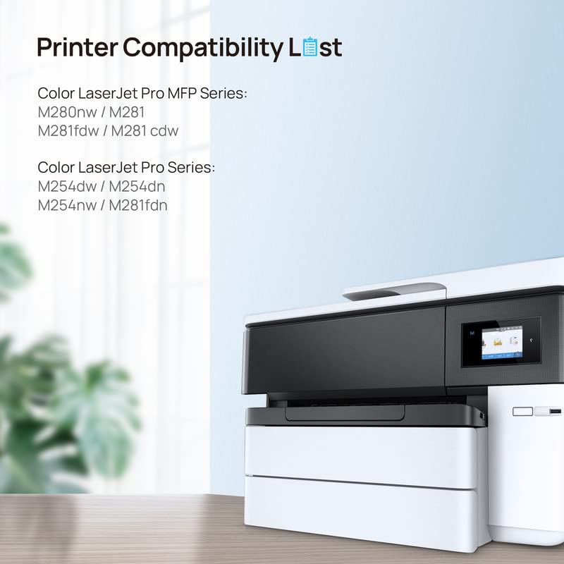 202A Toner Cartridge 4 Pack (with Chip) Replacement for HP 202A CF500A 202X CF500X Compatible with Color Pro MFP M281fdw M281cdw M254dw M281fdn M254 M281 M280nw Printer (Black Cyan Magenta Yellow)