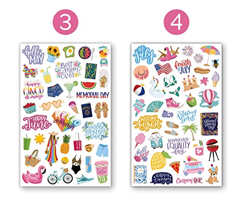 bloom daily planners New Holiday Seasonal Planner Sticker Sheets - Seasonal Sticker Pack - Over 250 Stickers Per Pack!