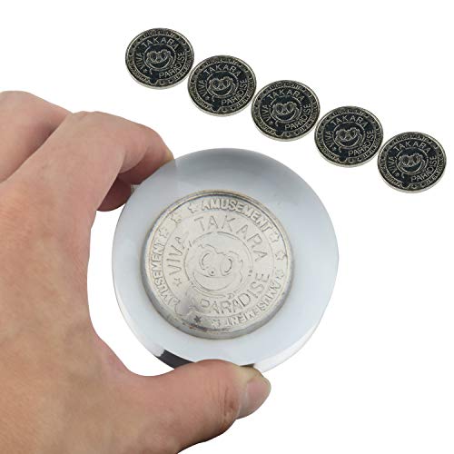 Dandelion 6X Dome / Paperweight Magnifier w/ Pouch Table Magnifying