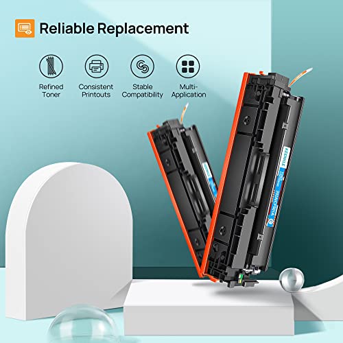 KEENKLE 202A 202X Compatible HP 202A CF500A Toner Cartridge Replacement to use with HP Color Pro MFP M281fdw M281cdw M254dw M281fdn M254 M281 M280nw Printer (Black Cyan Yellow Magenta, 4-Pack)