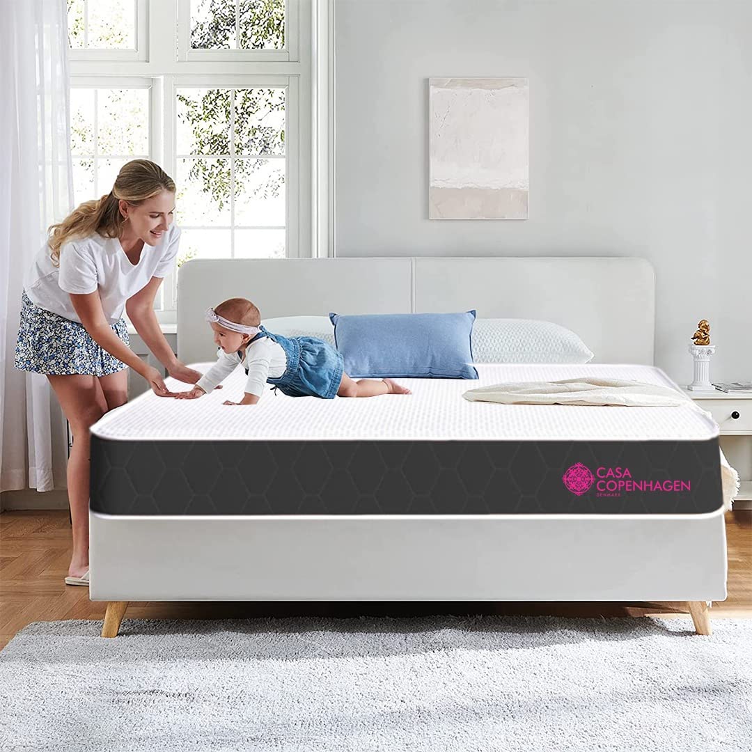 CASA COPENHAGEN Designed in Denmark 6 Inch Cool Fusion Memory Foam Mattress Pressure Relieving, 75 x 39 inches,Bed-in-a-Box - Twin
