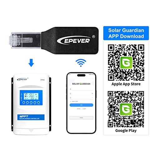 EPEVER WiFi Adapter Accessorry for MPPT Solar Charge Controller APP Remote Monitor (EPEVER-WiFi-2.4G-RJ45-D)