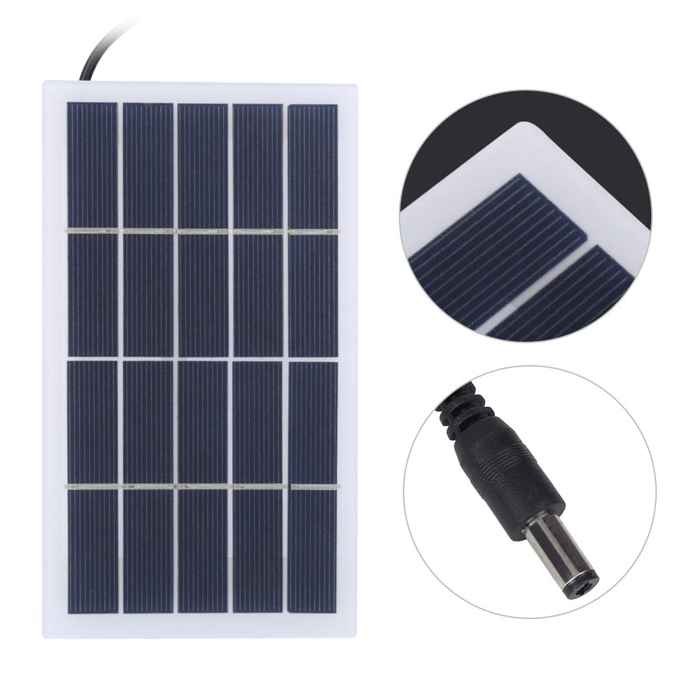 Flbirret 2W 5V Polysilicon Solar Charging Panel with DC Interface for 3.7V Battery - Ideal for Outdoor Garden Lamp and Low-Power Appliances