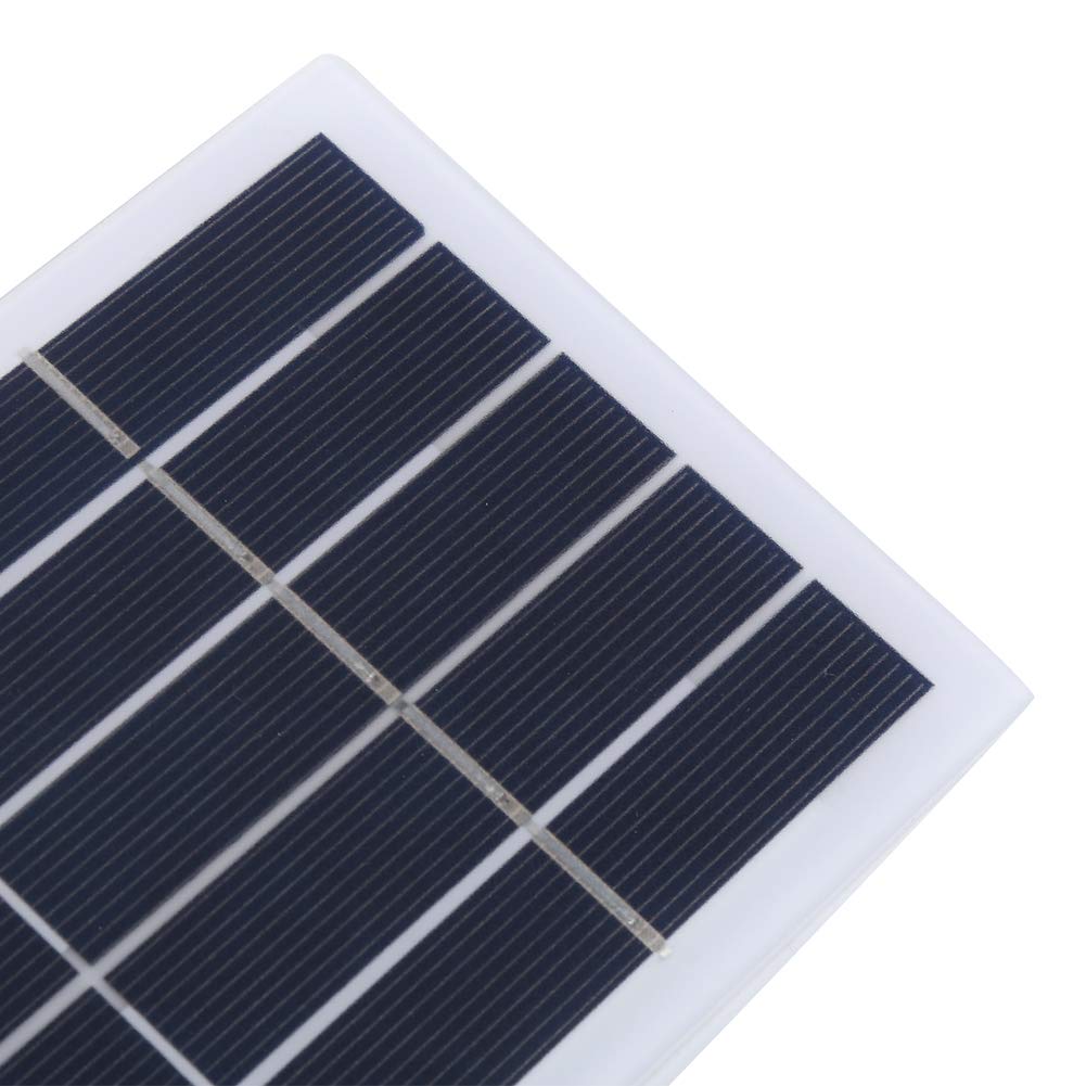 Flbirret 2W 5V Polysilicon Solar Charging Panel with DC Interface for 3.7V Battery - Ideal for Outdoor Garden Lamp and Low-Power Appliances