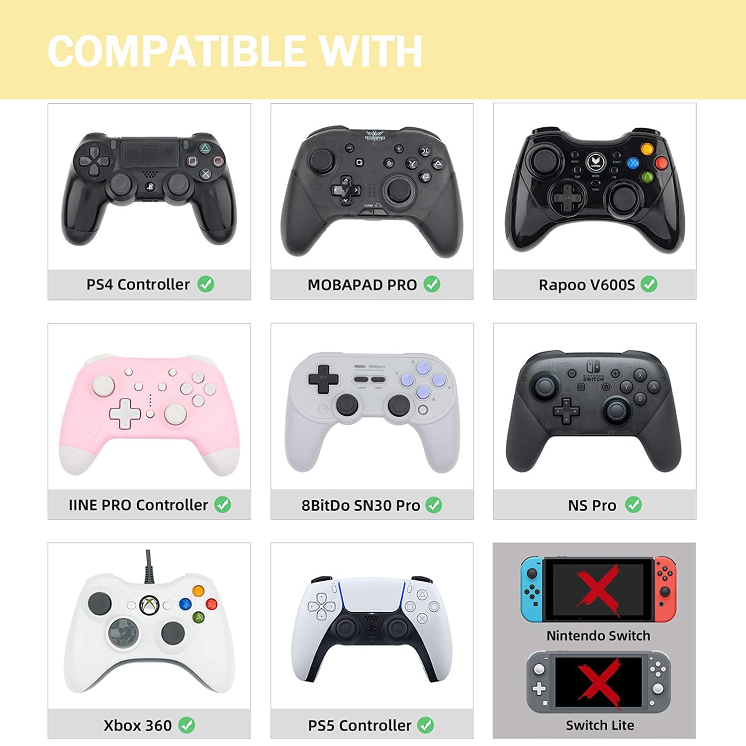 6Pcs Analog Thumb Grip Stick Cover, Wireless Controllers Game Remote Joystick Cap, Fantastic Non-Slip Silicone Handle Protection Cover for PS5/PS4/Xbox one/360/NS PRO