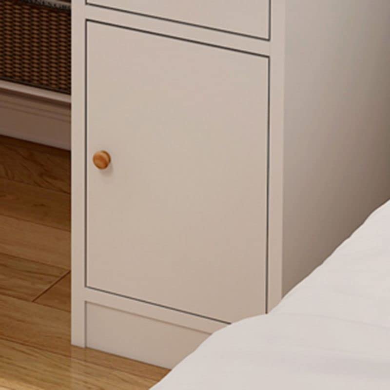 CraftThink Kids Writing Desk, Contemporary Wood Office Desk Sturdy Home Office Study Table Work Desk Writing Desk Table with Drawer Cabinet Shelf for Home Bedroom Use, White 47" L x 18" W x 59" H