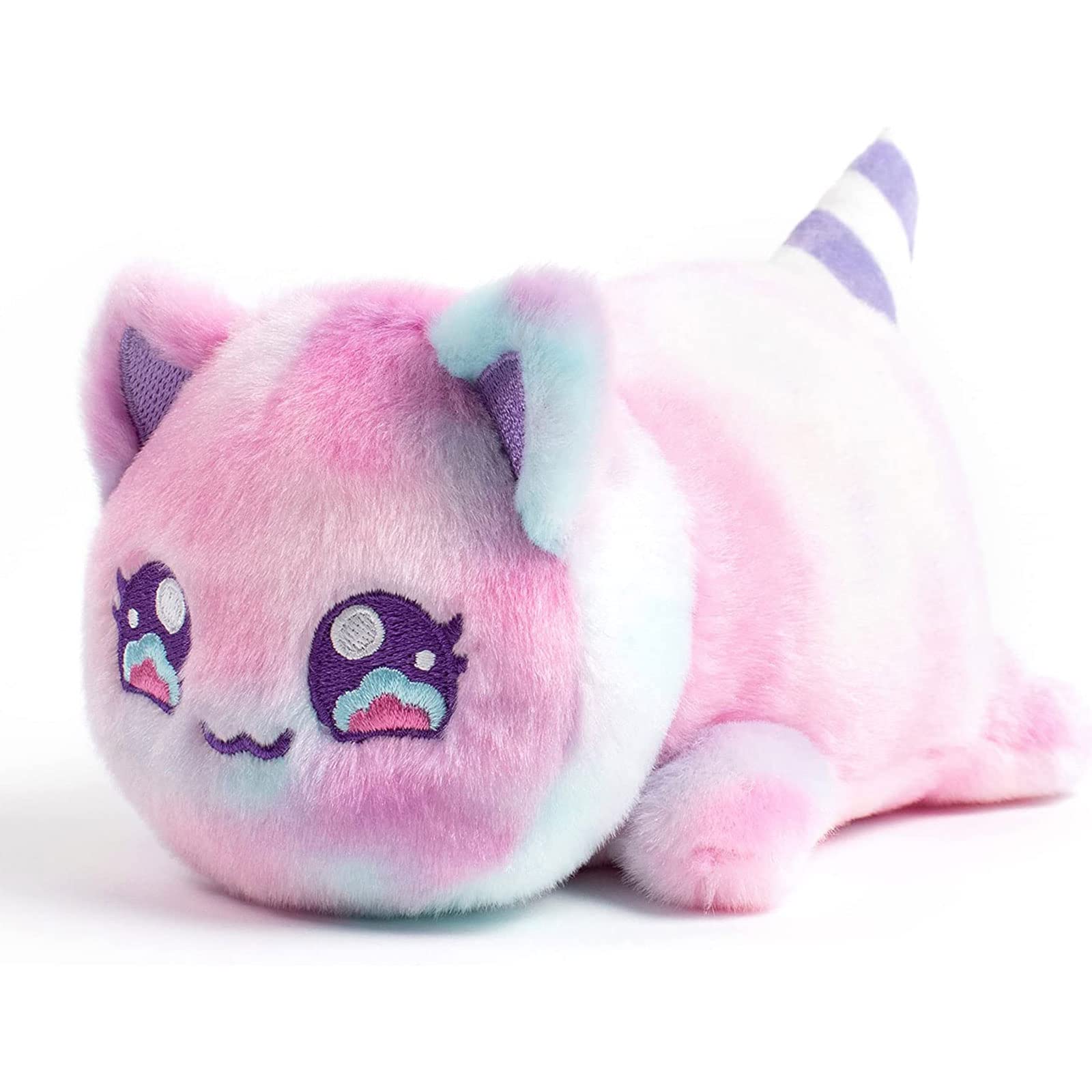 Cute Cat Plush Toys,Character Dolls,Stuffed Animal Plushies,3D Plushies,Soft Throw Pillow Decorations,Game Lover's Favorite, Preferred Gift for Holidays, Birthdays (Colored Cotton Candy Cat)β¦