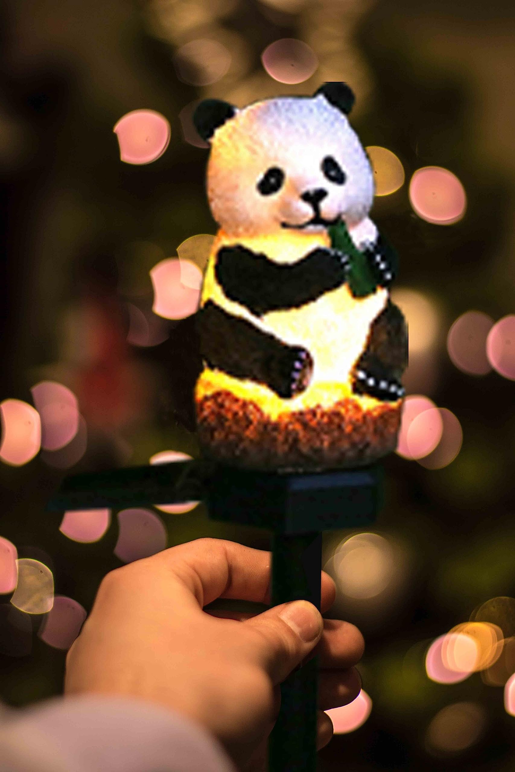 Animal Panda Decorative Garden Solar Light, Put in The Yard Light, as a Solar Stake Light able to Decorate The Garden