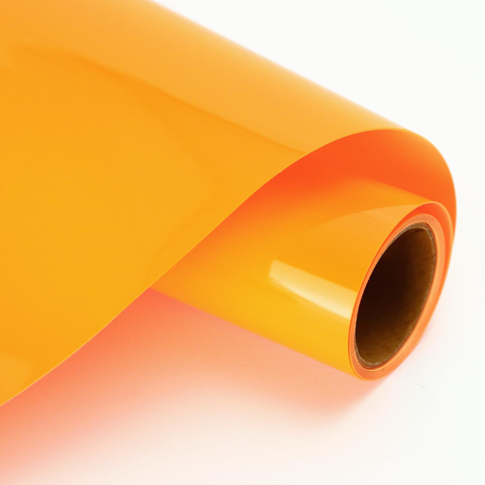 Pawkyjar 3D Puff HTV, 10inch x 3.3feet 3D Puff Heat Transfer Vinyl Roll, Orange Yellow 3D Puff Iron On Vinyl for DIY T-Shirt Clothes Bag Pillow Textile Fabric, Puff Foaming HTV Vinyl