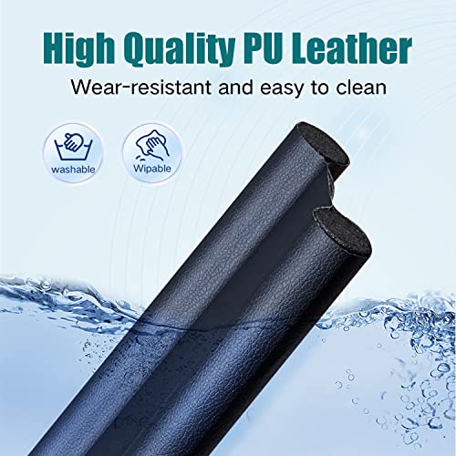 Door Draft Stopper, Door Draft Blocker, Under Door Draft Insulator, Door Sweep Weather Stripping, Soundproof Noise Stopper None Adhesive Door Bottom Weather Stips, Black