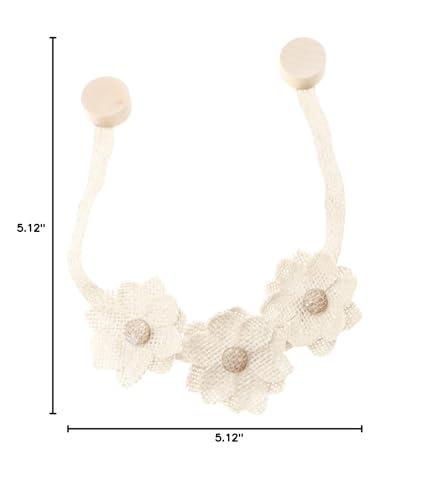 Uonlytech Flower Magnet Buckle Decked Accessories Elegant Flower Curtain Tieback Tie Backs Curtains Curtain Fixator Curtain Tiebacks for Draperies Magnetic Tiebacks Holdbacks Fashion Tie