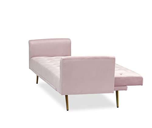 Tufted Upholstered Velvet Modern Futon Loveseat Sleeper Sofa Bed Convertible Couch Daybed,Folding Sofá Beds Recliner,Small Love Seat 2-Seat Couches with Toss Pillows&Metal Legs for Living Room