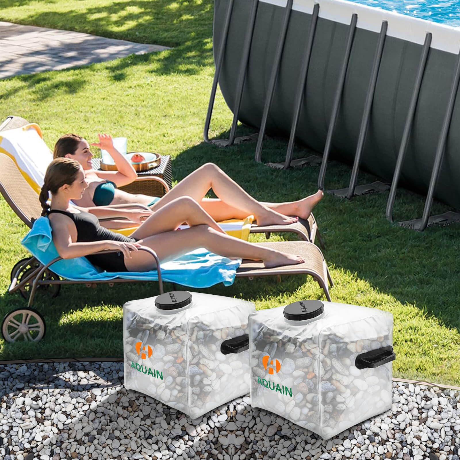 ๐๐๐๐ฌ ๐๐ฉ๐ ๐ซ๐๐๐๐ Pool Ladder Weights - Universal Pool Steps Weights for Above Ground Pools, Fillable Pool Weights for Ladders SandBags Container for Swimming Entry Systems
