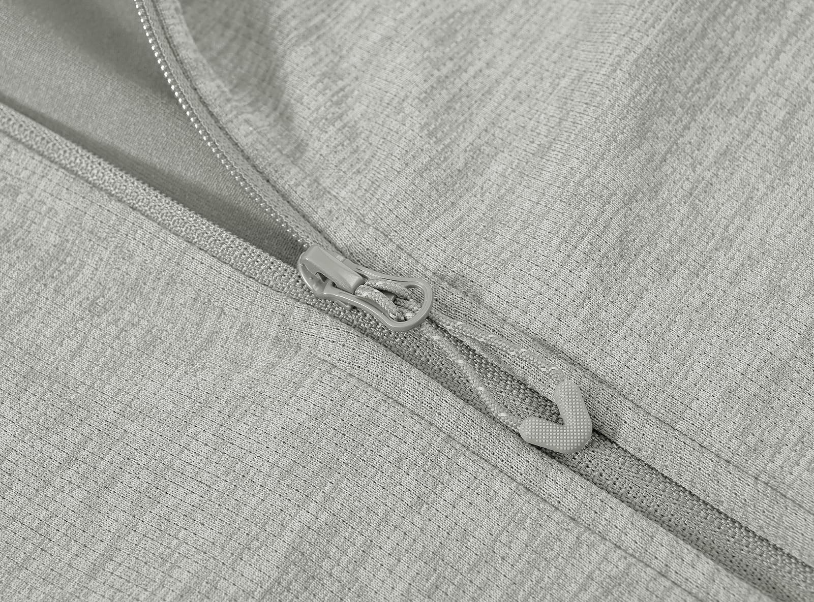 BASUDAM Women's Hiking Shirts Lightweight UPF 50+ Sun Protection Open Zippered Outdoor Hoodie Jackets Silver Gray XL