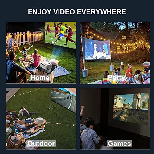 Staratlas Mini Projector 2022 Upgraded Portable Projector,9000 Lumen 50000 Hours Multimedia Home Theater Movie Projector,Compatible with iOS/Android Full HD 1080P HDMI,VGA,USB,AV,Laptop,Smartphoneā¦