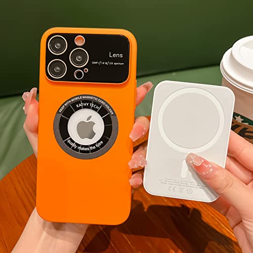 COOWEEK Magnetic iPhone 14 Pro Max Case - Full Camera Protection, Compatible with MagSafe (6.7 inches), Orange