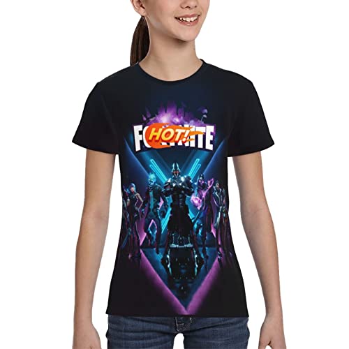 ZRJYFW Kids Game T-Shirt Suit Boys/Girls Battle Royale Shirt Two-Piece 3D Printed Top Set 4-Small