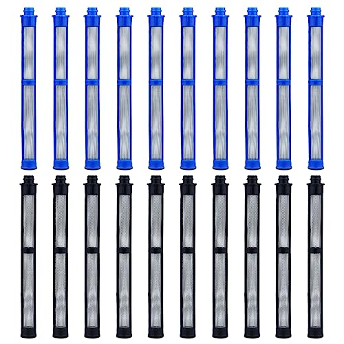 Airless Spray Gun Filter 287032 and 287033 Compatible with Suitable for Spray Gun Contractor II and FTx II Latex 60 Mesh 10pcs and 100 Mesh 10pcs(20 PCS)