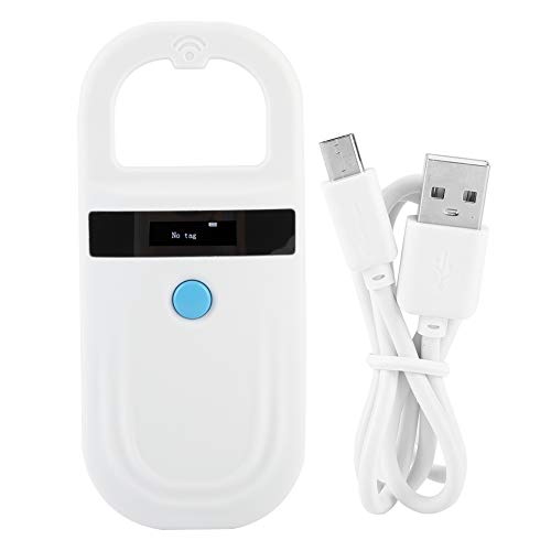 Microchip Reader RFID 134.2Khz, Pet ID Microchip Scanner with 0.91 Inch High Brightness OLED Display and Rechargable by Type-C for Animal Tracking