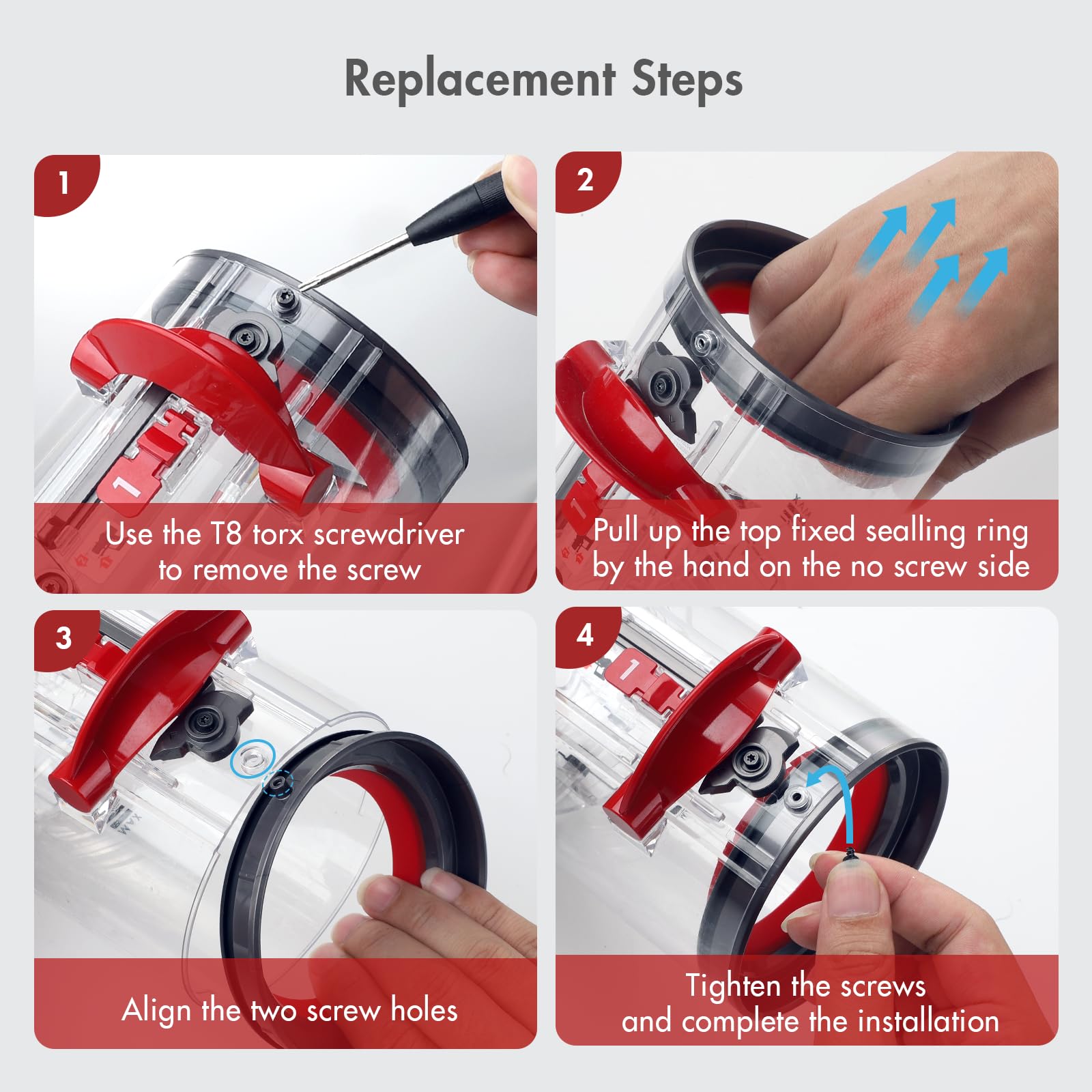 AFDD Dust Bin Top Fixed Sealing Ring Compatible with Dyson Vacuum Cleaners Accessories Replacement Part Sealing Ring Assembly Compatible with Dyson V11(SV14 SV15) V15(SV22)