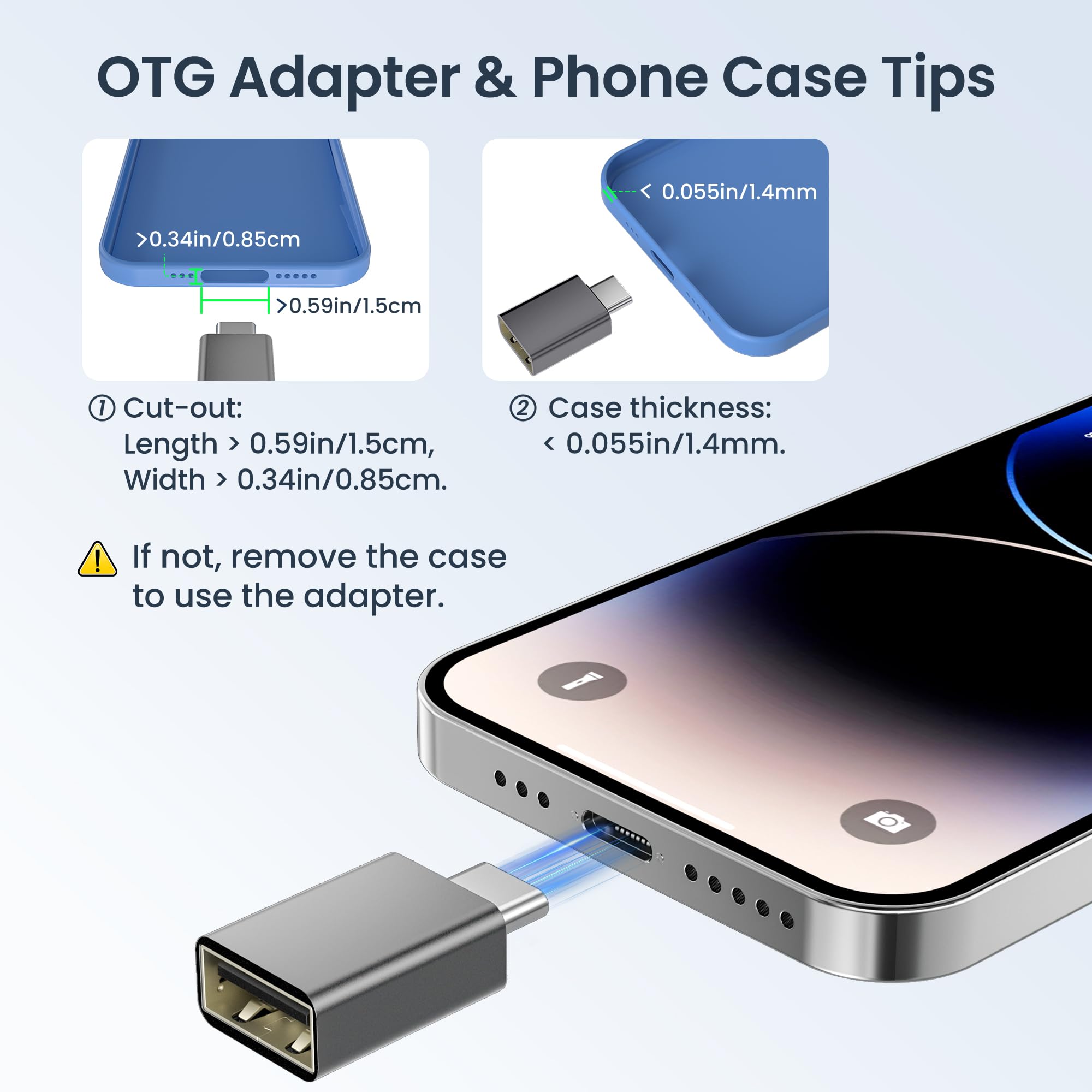 Basesailor USB to USB C Adapter with C Male to 3.0 Female Charger 4Pack,Thunderbolt 4 OTG Converter for MacBook,iPhone 16 16e 15 14 13 Plus Pro Max,Samsung Galaxy AI S25 S24 23 Ultra,iPad Air,AirPods