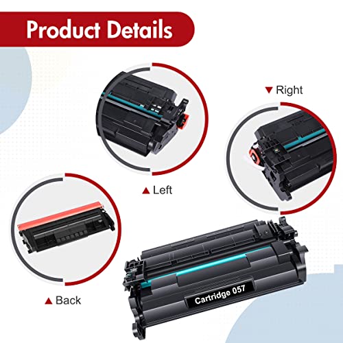 057 Black Toner Cartridge 3009C001 1-Pack Compatible Replacement for Canon 057 057H CRG-057 Toner Cartridge Color ImageCLASS MF445dw MF448dw MF449dw LBP226dw LBP227dw MF445 LBP220 Series Printer