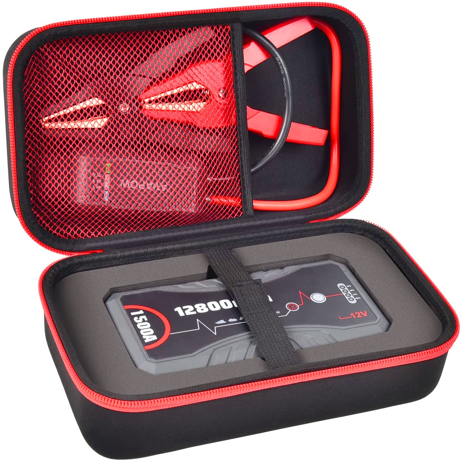 ANKHOH Carrying Case Compatible with NEXPOW Car Jump Starter, Fits for 1500A Peak 12800mAh Battery Starter Q10S/ T11F, Portable Storage Box for Car Battery Charger and Jumper Cables(Case ONLY)