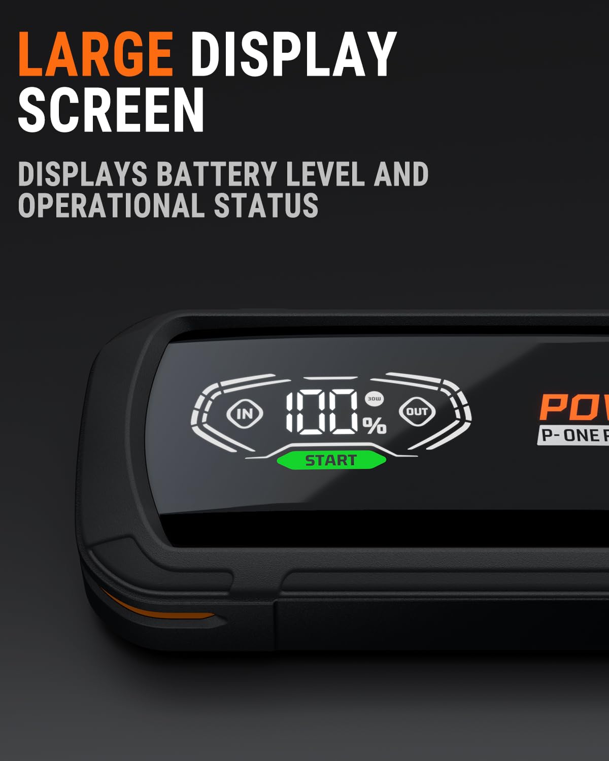 Powrun P-ONE PRO Jump Starter - 2500A Portable Jump Box for 8.5L Gas and 7.0L Diesel Engines, 12V Car Battery Pack With Carry Case