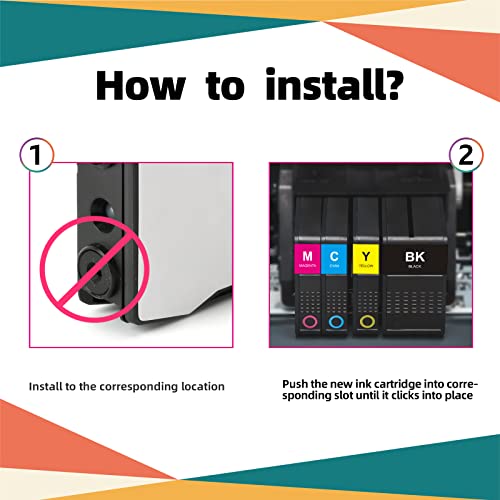 Topkolor 962XL Ink Cartridges Combo Pack Compatible HP 962 XL Compatible HP 9015e 9018e 9015 9018 9010 9020 9012 e Series Printer, 5 Pack