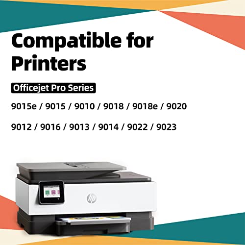 Topkolor 962XL Ink Cartridges Combo Pack Compatible HP 962 XL Compatible HP 9015e 9018e 9015 9018 9010 9020 9012 e Series Printer, 5 Pack