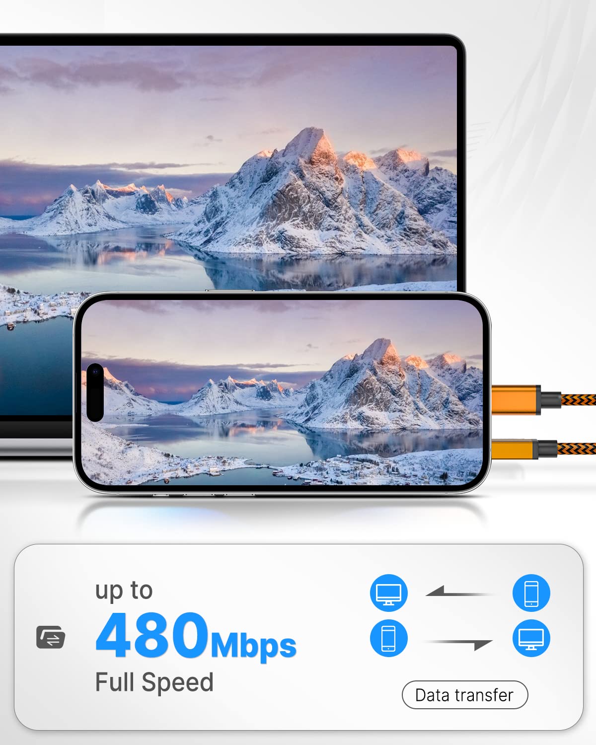 iPhone Charger Fast Charging [Apple MFi Certified] 6ft/5/3/1.5 Lightning Cable iPhone Charger Cord Nylon Braided USB Cable Compatible with iPhone 14 13 12 Pro Max 11 XR XS X 8 7 6s Plus SE iPad