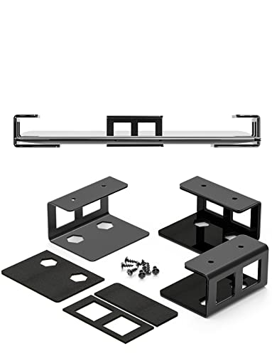 Mellbree Under Desk Laptop Mount, 2023 Upgraded EVA Sponge Full Wrap Type Under Desk Laptop Holder Suitable for Devices Less Than 1.4" Thick, Such as Laptops, Macbooks, Keyboard, Routers