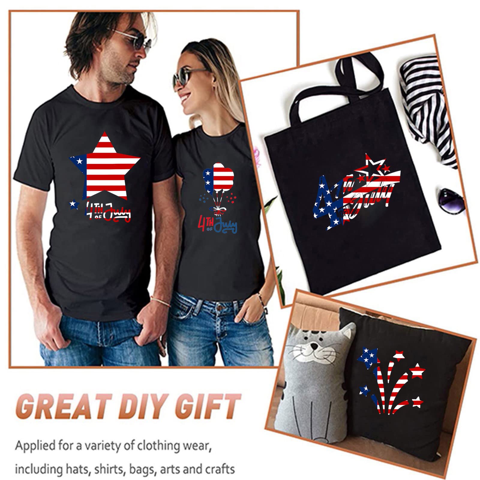 Breast Cancer Awareness Photo Booth Props Independence Day HTV Vinyl Heat Transfer Vinyl Rainbow Stripe Pattern Vinyl Vinyl Bundling Roll Soft Metal HTV Vinyl For Ironing Violin Stickers (F, One Size)
