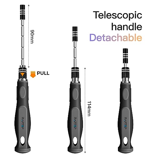 RARTOP Screwdriver Set - Small Screwdriver Set with 30Pcs Precision Screwdriver Bits, Mini Phillips Slotted Hex Star Torx Bits for Watch, Glasses, Cell Phone, Switch, Laptop and Electronics Repair