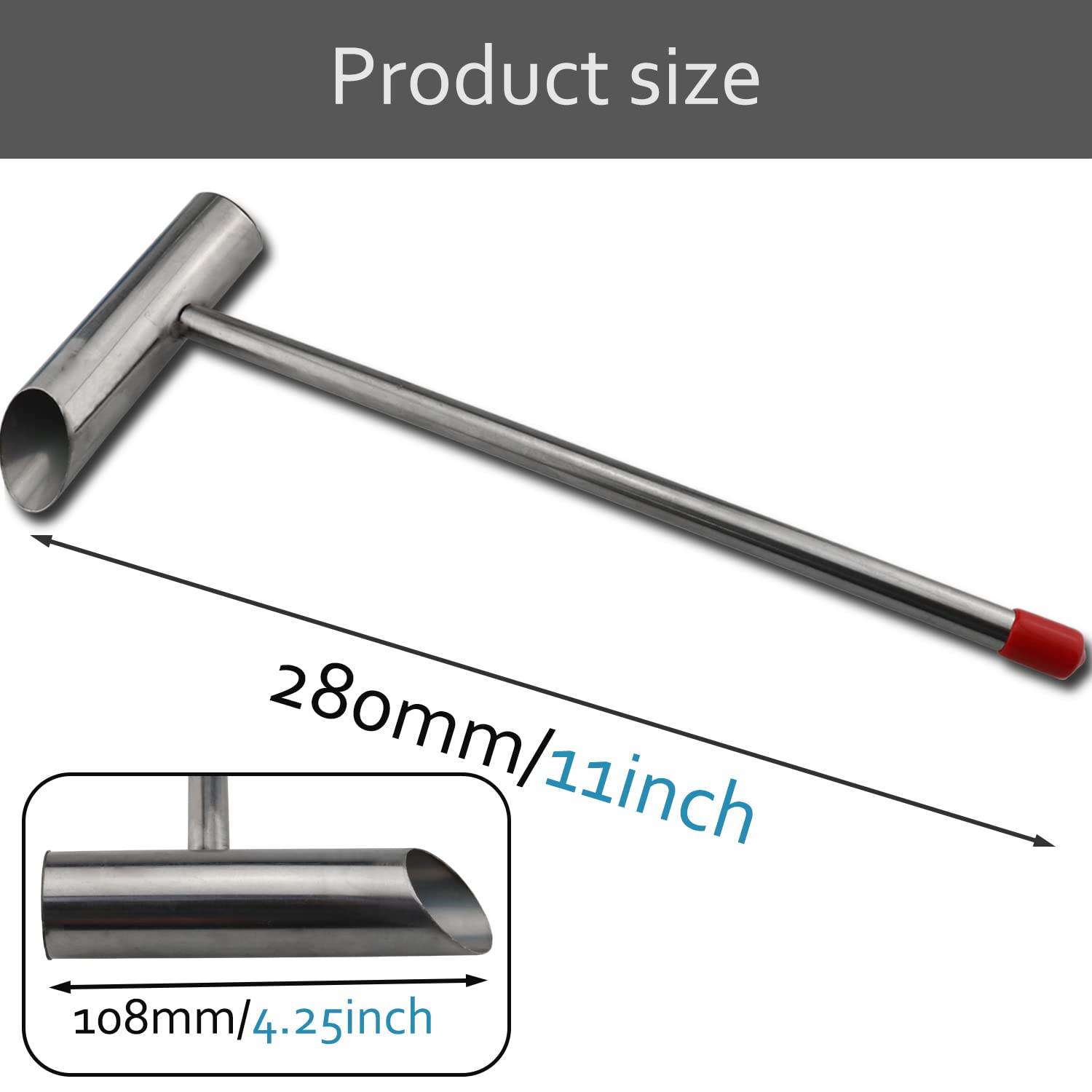 JJHXSM Marshmallow Machine Spoon 28x8cm Long Handle Stainless Steel Sugar Spoon Cotton Candy Machine Spare Parts