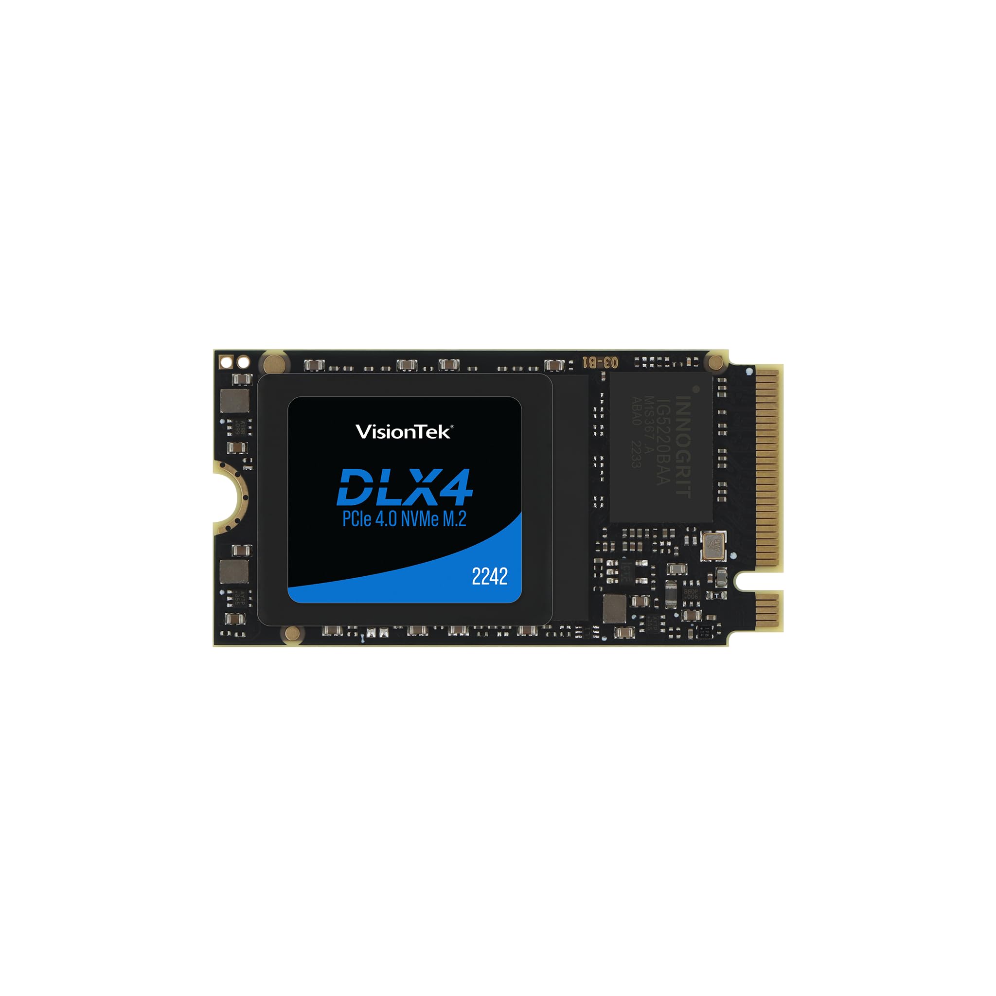 VisionTek 2242 DLX4 M.2 SSD - 1TB - PCIe Gen 4.0 x4 NVMe - 5200MB/s Read, 4775MB/s Write â Laptops, Handheld Gaming PCs, NUC