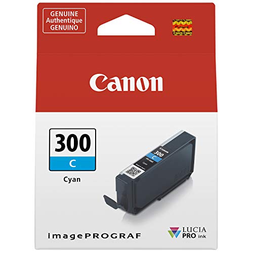 Canon PFI-300 Lucia PRO Ink, Cyan, Compatible to imagePROGRAF PRO-300 Printer